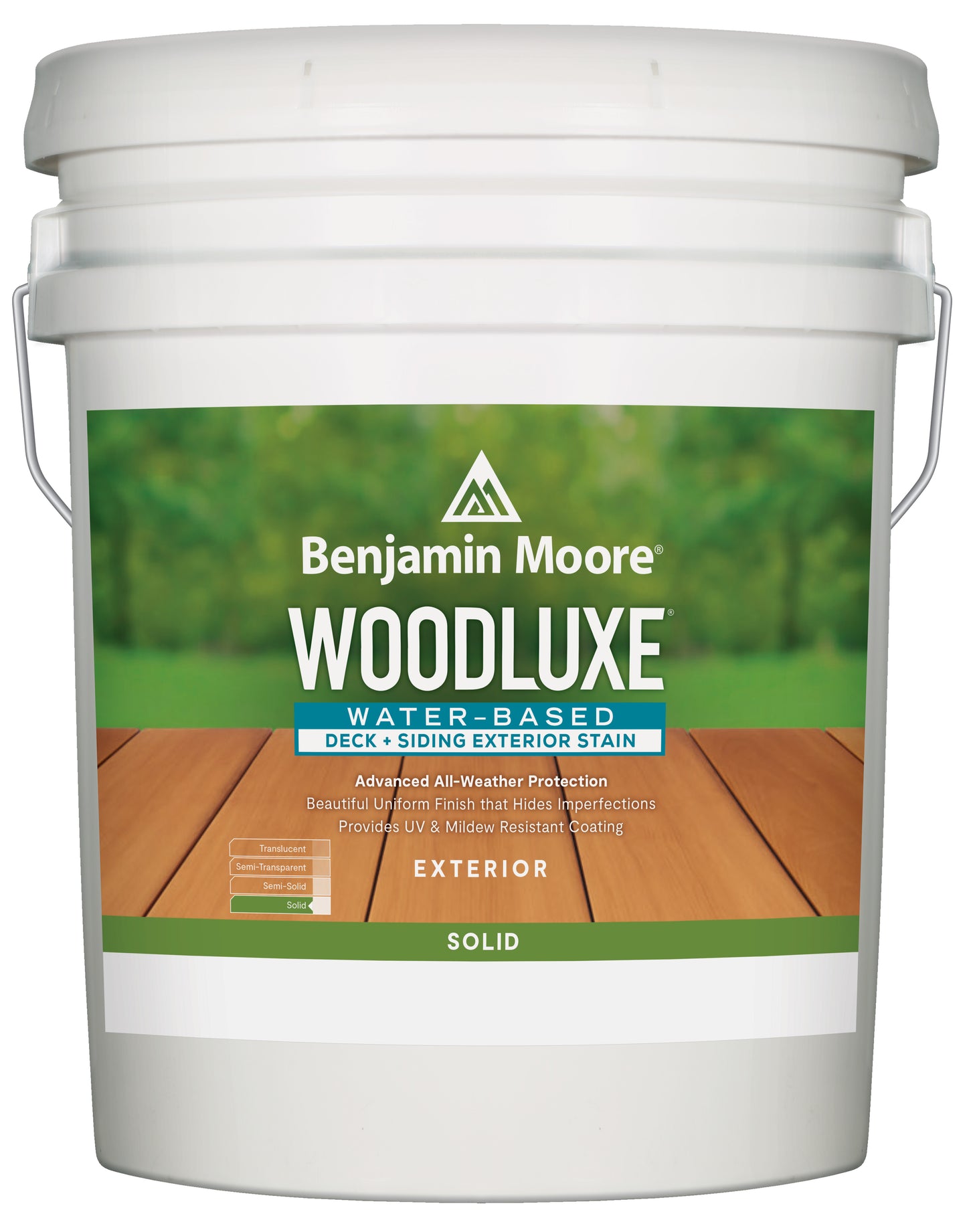 Benjamin Moore Woodluxe Solid Stain 694 waterbased for Deck, Fence ...